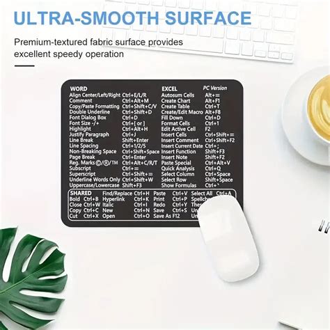 keyboard shortcuts mouse pad for microsoft word and excel pc windows