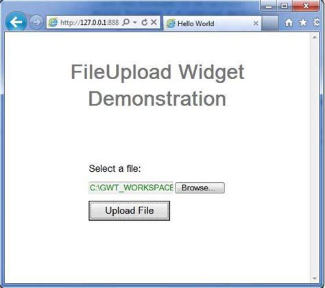 Gwt Fileupload 小部件 Gwt 教程