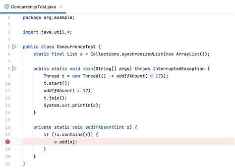 Tutorial Detect Concurrency Issues Intellij Idea Documentation