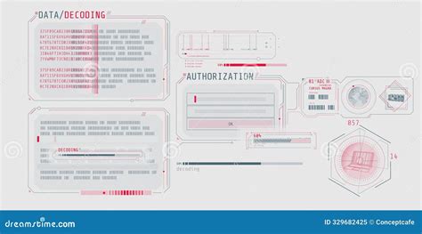 Data Decoding Program Screen With Authorization Window Royalty Free