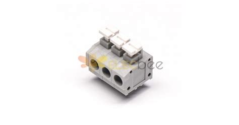 Terminal Block Grey Pcb Mount Straight Through Hole Pin Connector For Cable