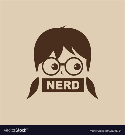 Cute Nerd Girl Cartoon