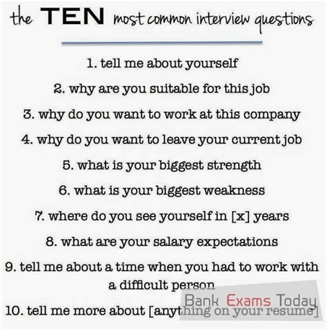 10 Most Common Bank Interview Questions BankExamsToday