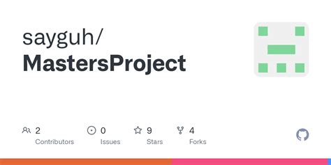 Github Sayguh Mastersproject