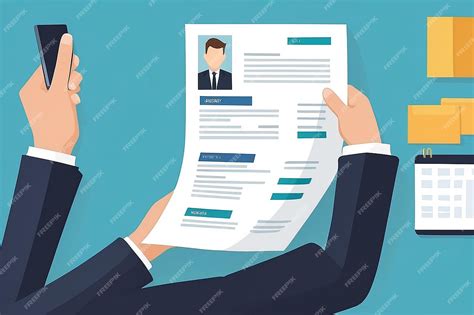 Premium Photo Hr Manager Choosing Applicants Resume Flat Vector Illustration