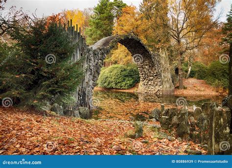 Rakotz Bridge Rakotzbrucke Devil`s Bridge In Kromlau Saxony Royalty