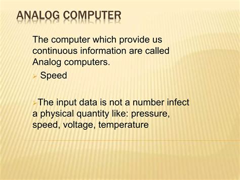 analog computers digital computers and hybrid computers pptx