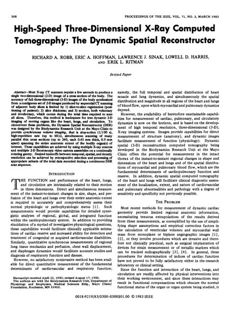Pdf High Speed Three Dimensional X Ray Computed Tomography The