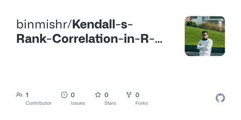 Github Binmishr Kendall S Rank Correlation In R Correlation Test