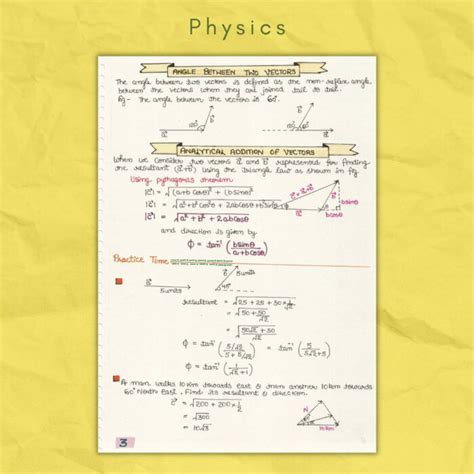 Class Physics Notes Physics Handwritten Aesthetic Notes