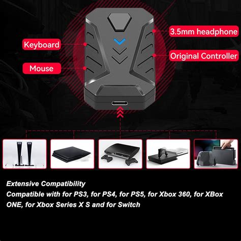 One Hand Gaming Keyboard And Mouse Combo Rgb Keypad Mouse Adapter Wired Keyboard Mouse Converter