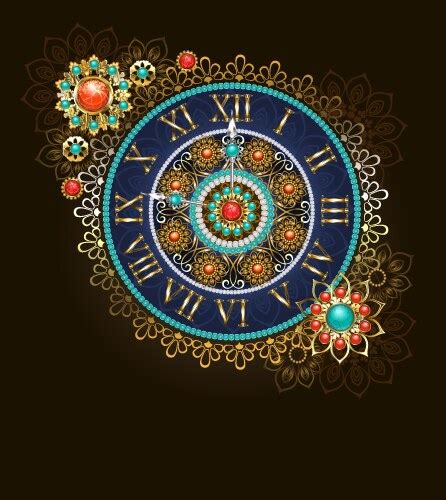 Vintage Clock Royalty Free Vector Image VectorStock