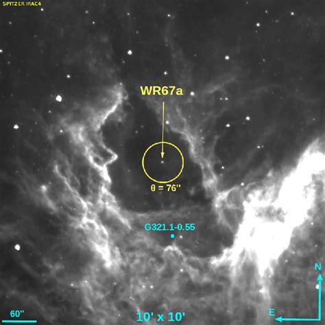 10 × 10 Arcmin 2 Spitzer 80 µm Image Toward Sapaki Former Wr67a The