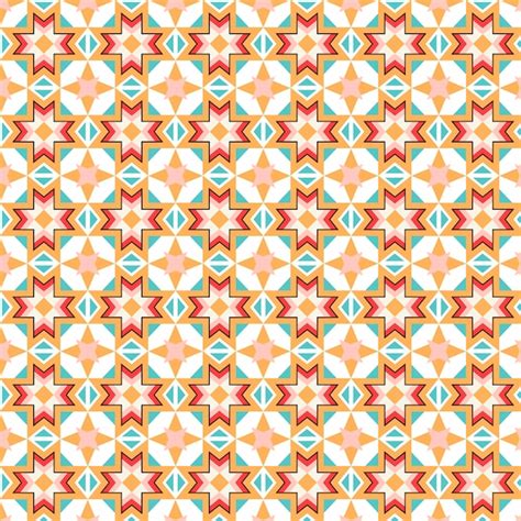 Free Vector Flat Geometric Mosaic Pattern Design