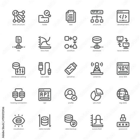 Data Science Icon Pack For Your Website Mobile Presentation And Logo Design Data Science