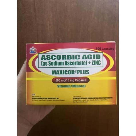 Sodium Ascorbate With Zinc Maxicor Plus Capsule Lazada Ph