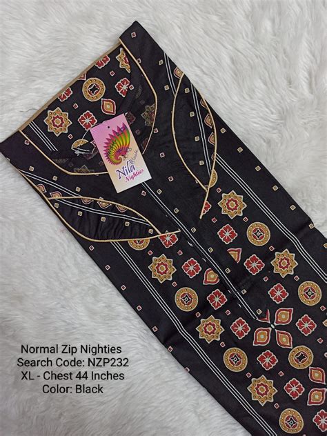Nila Nighties Normal Zip Model Nzp232 Xl Size