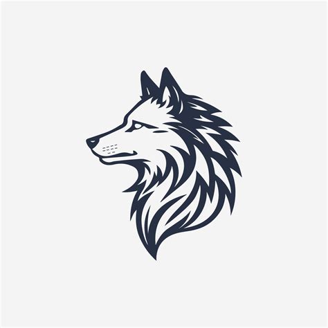 Wolf Head Isolated Side View Silhouette Illustration 39336422 Vector