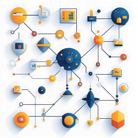 A Set Of Diagram Icons Featuring Flowcharts Process Diagrams And