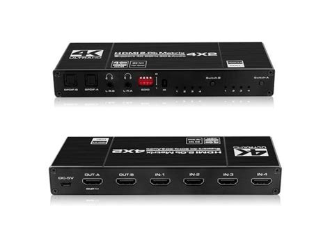 LUOM HDMI Matrix X K HDMI Matrix Switch In Out Switcher Splitter Box With XSPDIF Audio