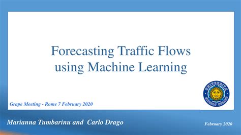 PDF Forecasting Traffic Flows Using Machine Learning