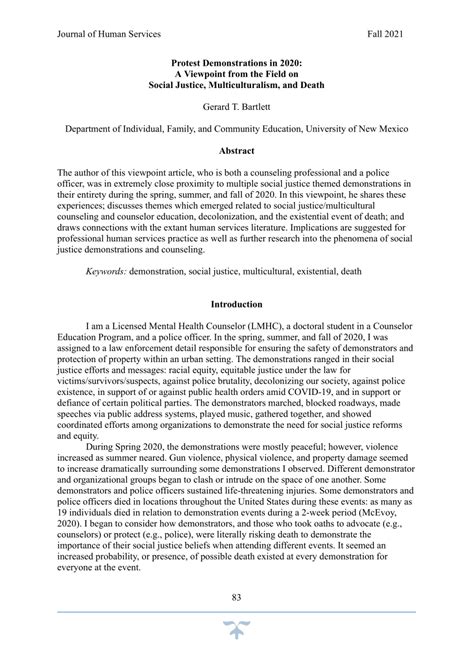 Pdf Protest Demonstrations In 2020 A Viewpoint From The Field On