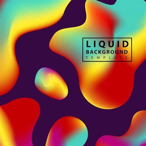 Premium Vector Fluid Abstract Background Colorful Liquid Shape Composition