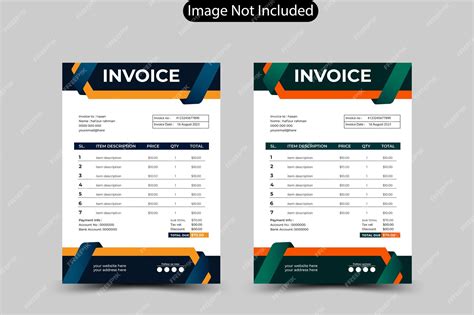 Premium Vector Geometric Architecture Project Invoice Design