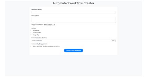 Workflow Automation Interface Free Html Bootstrap Component