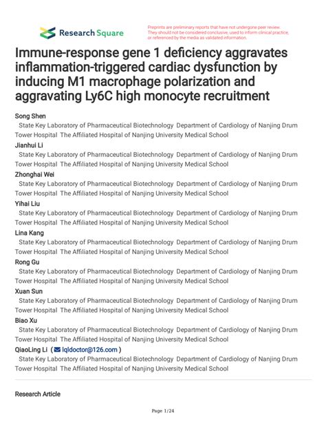 pdf immune response gene 1 deficiency aggravates inflammation