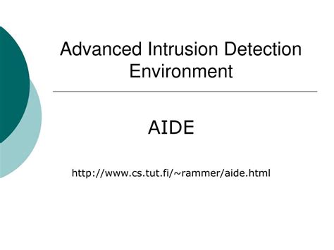 Ppt Advanced Intrusion Detection Environment Powerpoint Presentation Id 2943482
