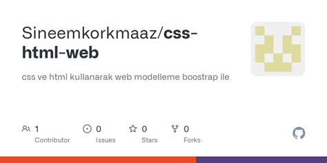 Github Sineemkorkmaazcss Html Web Css Ve Html Kullanarak Web