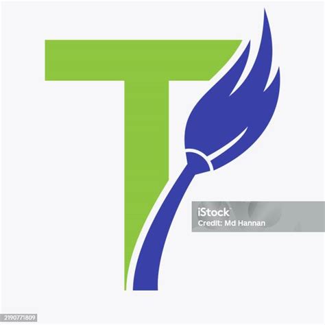 이니셜 T 집 청소 로고 개념 깨끗한 브러시 기호 벡터 템플릿 가사 집안일에 대한 스톡 벡터 아트 및 기타 이미지 가사 집안일 가정 생활 건설 산업 Istock