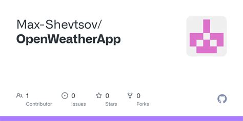 Github Max Shevtsov Openweatherapp