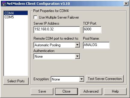NetModem Screen Shots