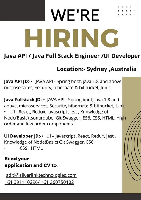 Aditi Patekar On Linkedin Hiring Openings Australia Java Api Opentowork Hiring Uideveloper