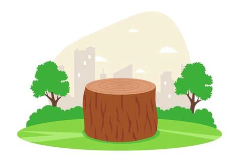 Tree Stump Vector Art Icons And Graphics For Free Download