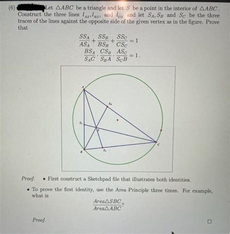 solved 6 let abc be a triangle and let s be a point in