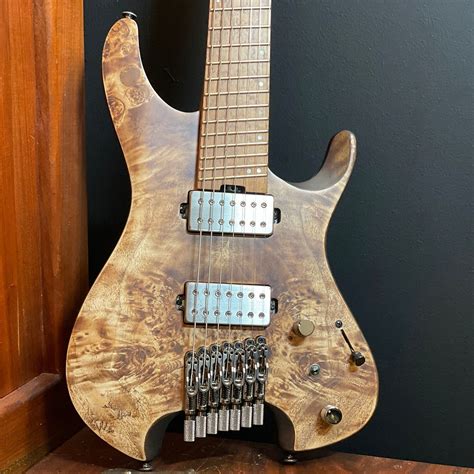 Sold Ibanez Qx527pb Headless 7 String Guitar Antique Brown