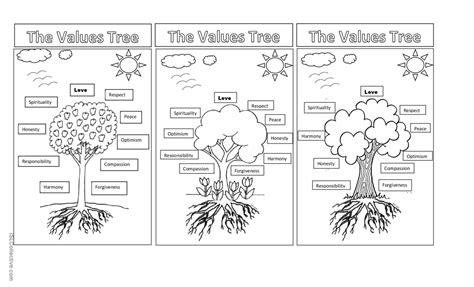 Values Tree English Esl Worksheets Pdf And Doc