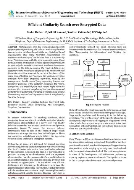Efficient Similarity Search Over Encrypted Data Pdf