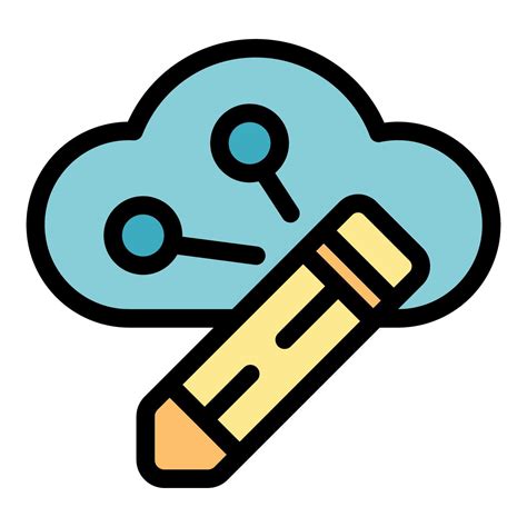 Pencil Drawing Connections In Cloud Computing Symbol 52735523 Vector
