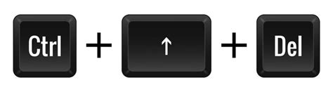 Premium Vector Ctrl Shift Del Key Combination Keyboard Control Computer Shortcut Laptop