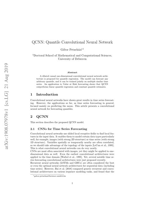 PDF QCNN Quantile Convolutional Neural Network