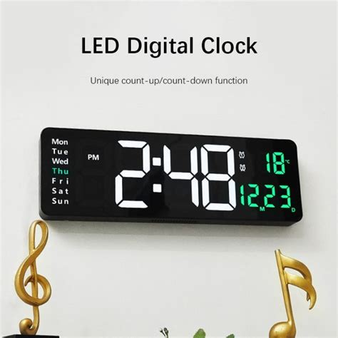 16inch Large Screen Clock Led Digital Display Clock Wall Clock