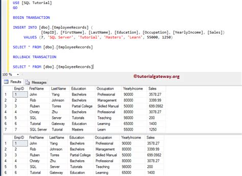 What Is Sql Transaction With Examples
