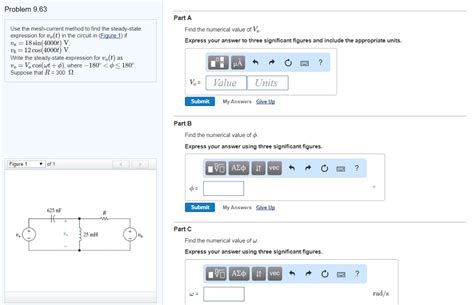 Solved Problem 963 Part A Use The Mesh Current Method To