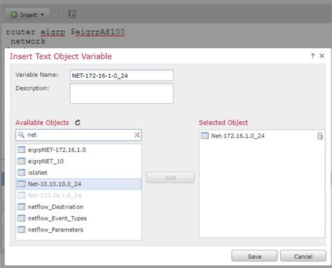 Use Flexconfig To Configure Eigrp On Ftd Basic