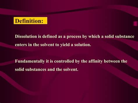 Dissolution Technique Ppt