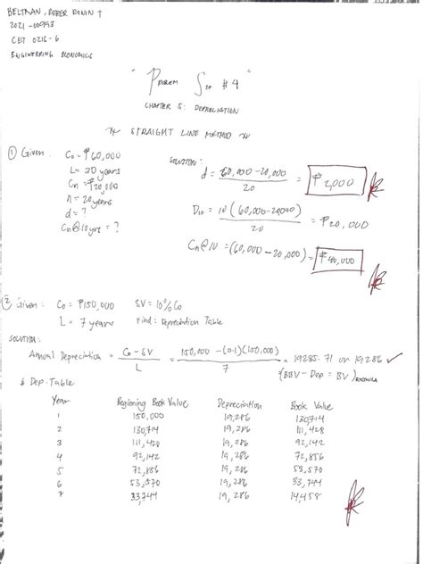 Depreciation Activity Pdf